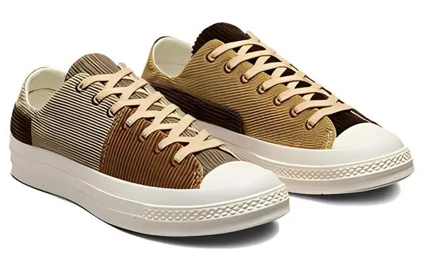 CONVERSE X Beyond Retro Chuck 70 Low Upcycled Corduroy - Tan/brown/egret