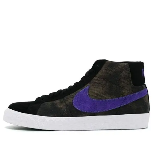 Nike Blazer Mid Top Lace-up Sneakers - Black/purple