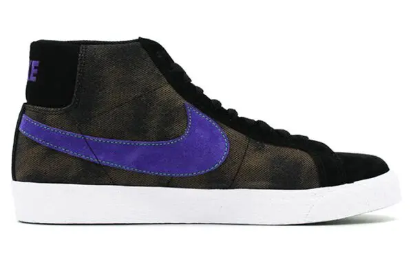 Nike Blazer Mid Top Lace-up Sneakers - Black/purple