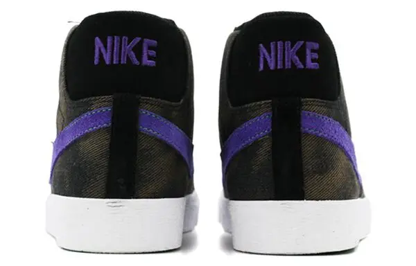 Nike Blazer Mid Top Lace-up Sneakers - Black/purple