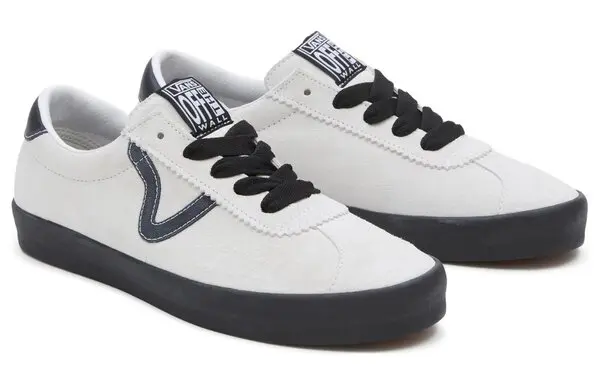 VANS Sport Low Suede Lace-up Sneakers - White/black