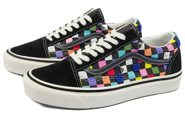 VANS Old Skool 36 Dx Checkerboard Embellished Sneakers - Black