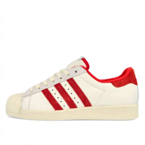 Adidas Originals Superstar 80s Deluxe Sneakers - White/red