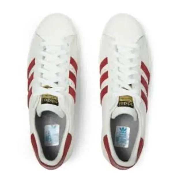 Adidas Originals Superstar 80s Deluxe Sneakers - White/red