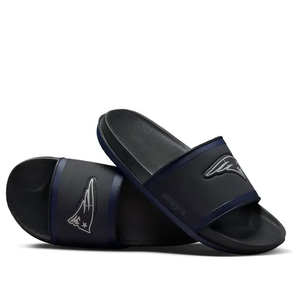 Nike Nfl X Offcourt Slide 'new England Patriots - Anthracite/college Navy/medium Silver