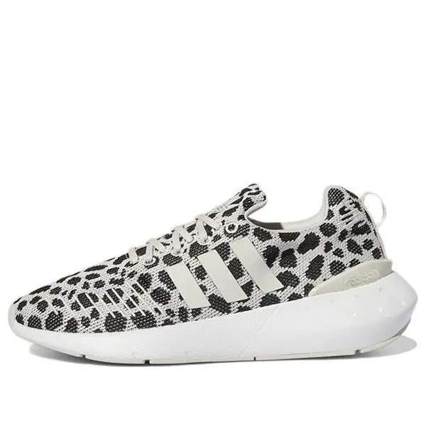 Adidas Swift Run 22 "dalmatian" Sneakers - Talc/core Black/cloud White