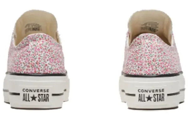 CONVERSE Chuck Taylor All Star Platform Low Top Sneakers With Floral Print - Pink
