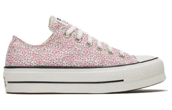CONVERSE Chuck Taylor All Star Platform Low Top Sneakers With Floral Print - Pink