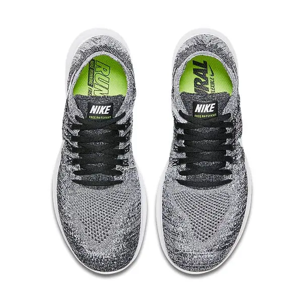Nike Free Rn Flyknit Sneakers - Black/white/volt
