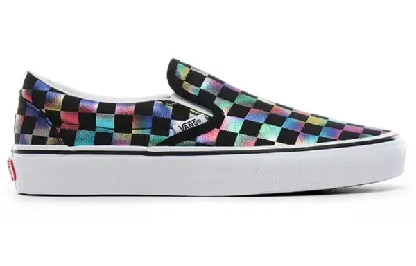 VANS Iridescent Checkerboard Slip-on Sneakers - Black