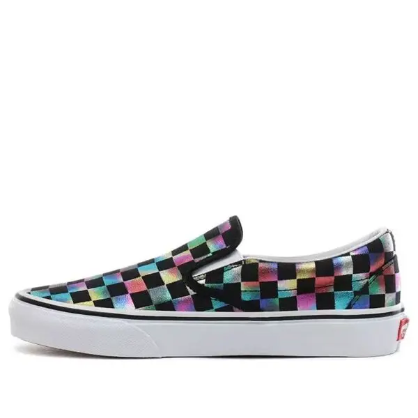 VANS Iridescent Checkerboard Slip-on Sneakers - Black