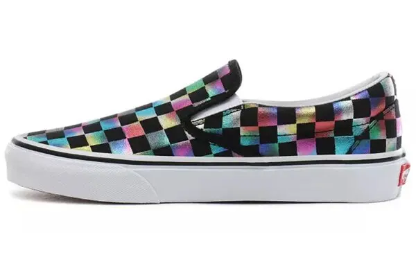 VANS Iridescent Checkerboard Slip-on Sneakers - Black