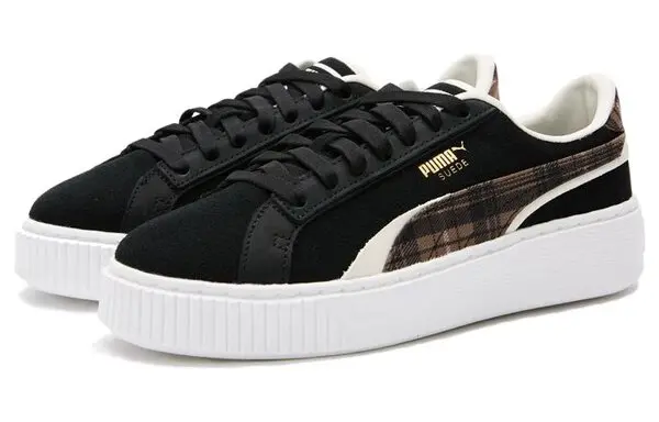 PUMA Suede Platform Plaid Sneakers