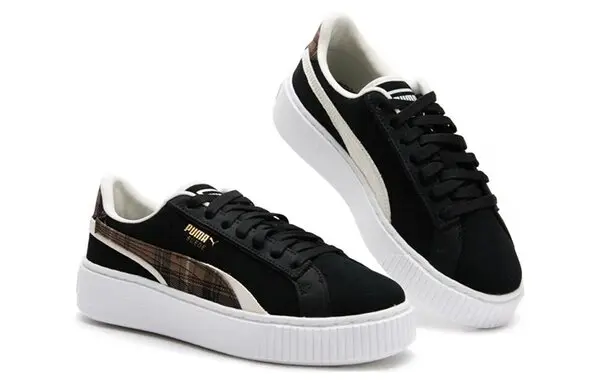 PUMA Suede Platform Plaid Sneakers