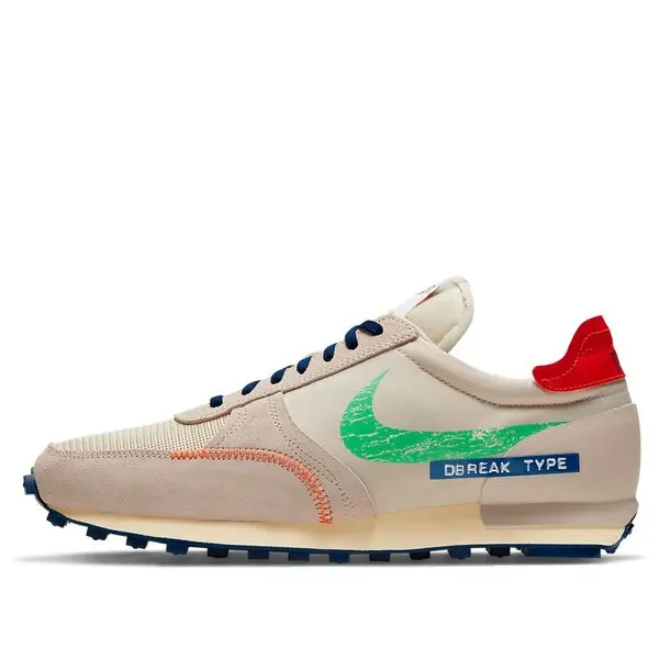 Nike Daybreak Type Se "label Maker Pack Oatmeal" Sneakers - Cream/yellow/red