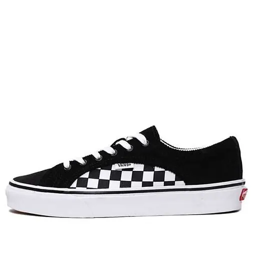 VANS Checkerboard Corduroy Lampin Low Top Sneakers - Black