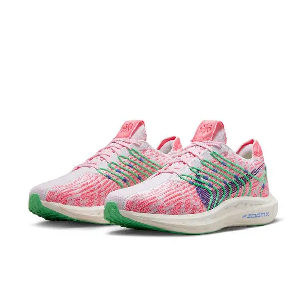 Nike Pegasus Turbo Next Nature Road Running Shoes - White/hot Punch/electric Algae