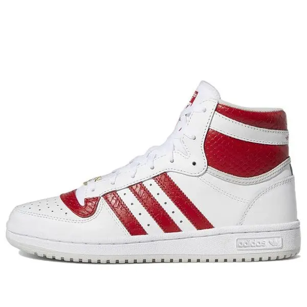 Adidas Top Ten Rb High Top Sneakers - Cloud White/power Red/grey One
