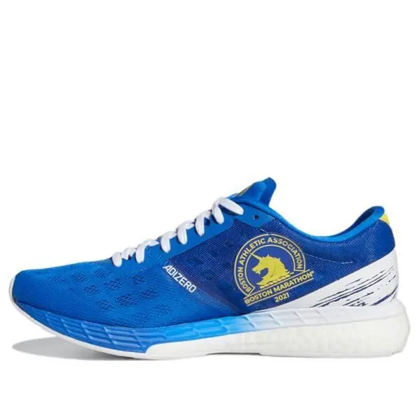 Adidas Adizero Boston Marathon Athletic Sneakers - Blue/yellow/cloud White