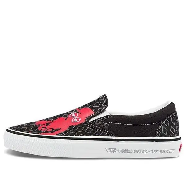 VANS X Krooked Skate Slip-on 'natas For Ray Barbee - Black/red