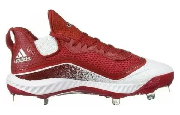 Adidas Icon 5 Bounce Athletic Cleats - Red/white