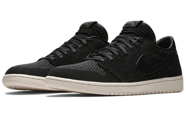 JORDAN Air 1 Low Flyknit Sneakers - Black