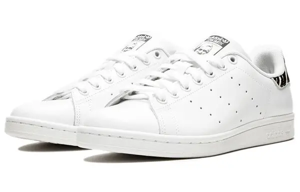 Adidas Originals Stan Smith Sneakers With Zebra Print Heel - White