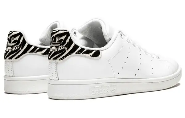 Adidas Originals Stan Smith Sneakers With Zebra Print Heel - White