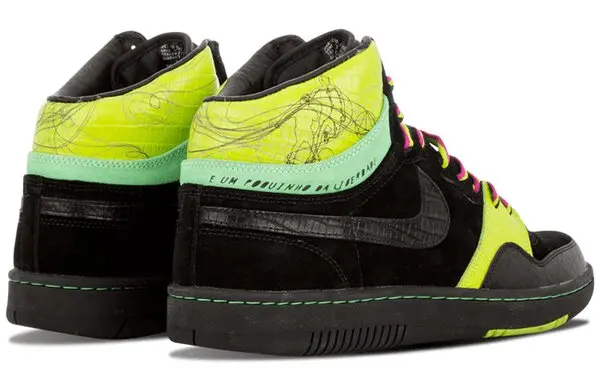 Nike Court Force Hi "black Green - Black/green