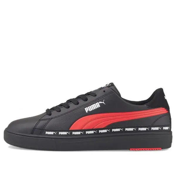 PUMA Serve Pro Lite Low Top Sneakers - Black/white/red