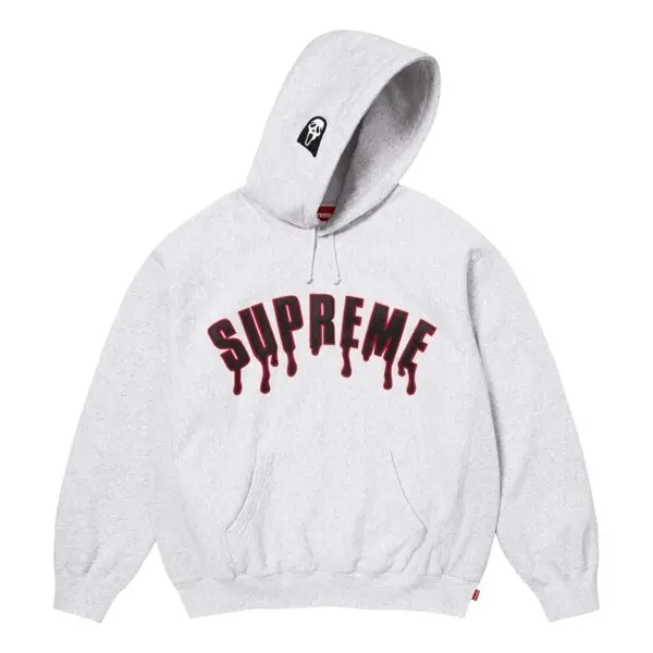 Supreme X Ghostface Ss26 Arc Hooded Sweatshirt - Ash Grey