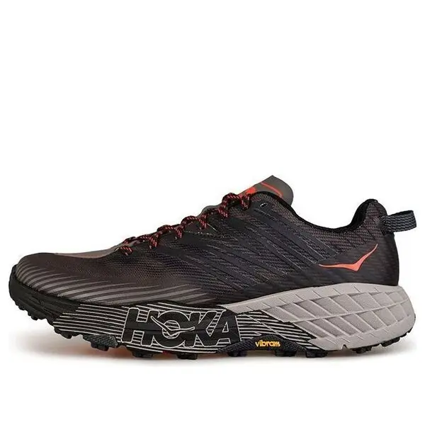 Hoka One One Speedgoat 4 Athletic Shoes - Black/grey