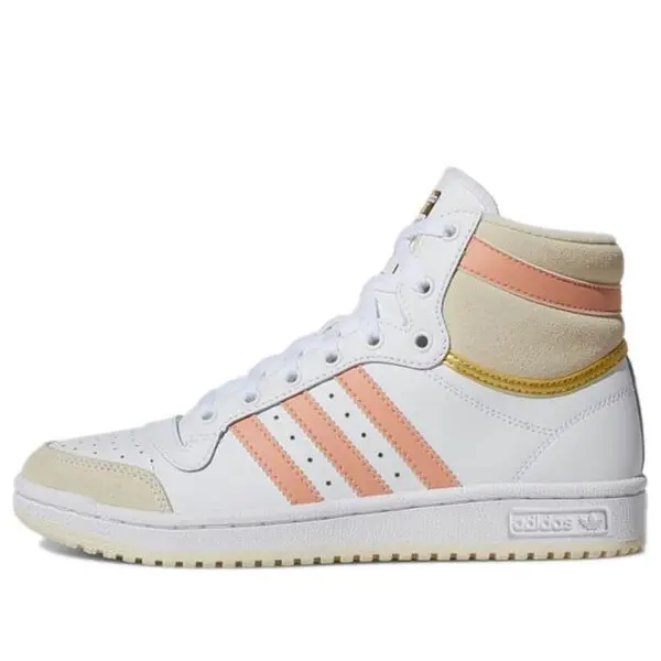Adidas Top Ten High Top Sneakers - White/pink/grey
