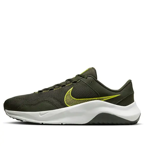 Nike Legend Essential 3 Next Nature "sequoia High Voltage" Sneakers - Sequoia/light Silver/medium Olive