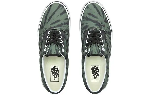 VANS Era Garden Green Tie Dye Sneakers - Black/green
