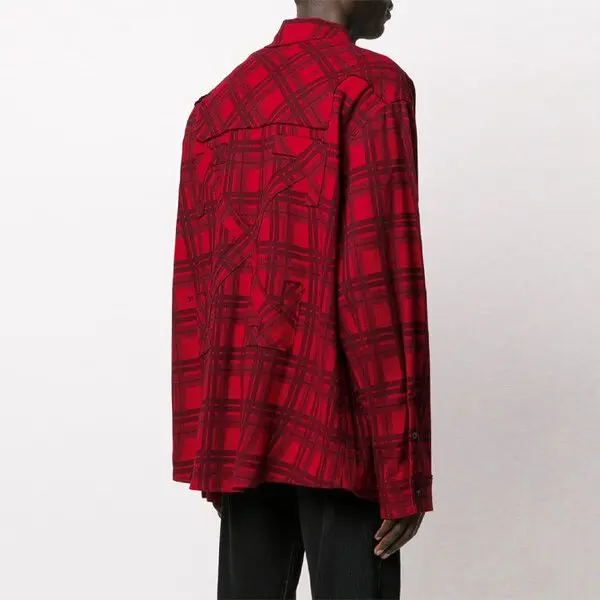 Off-White Ss20 Back Arrows Sketch Plaid Shirts Black