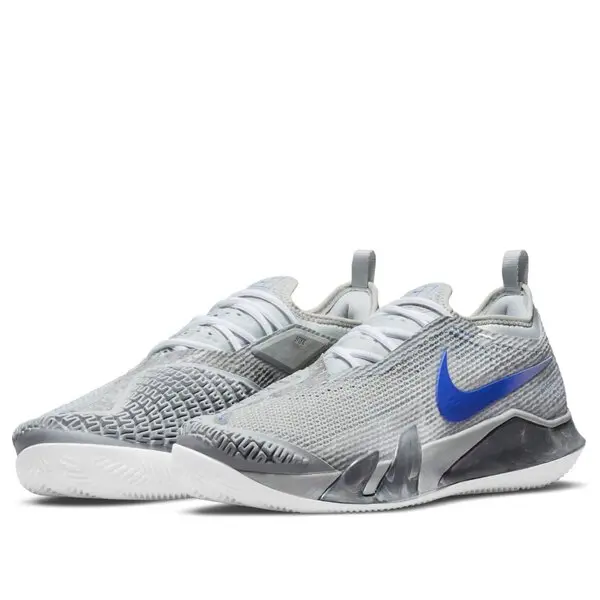 Nike Court React Vapor Nxt Clay Sneakers - Silver/blue/green