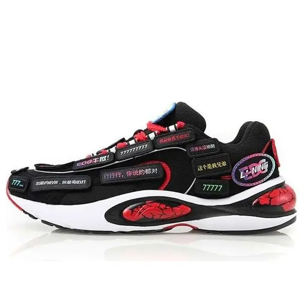 LI-NING X Edg V8 Athletic Sneakers - Black/red