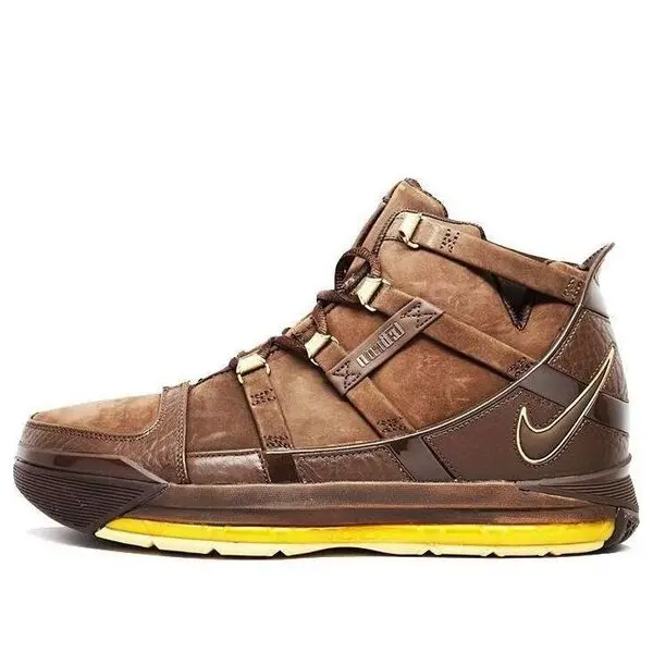 Nike Zoom Lebron 3 'birthday Edition' High Top Sneakers - Brown/gold