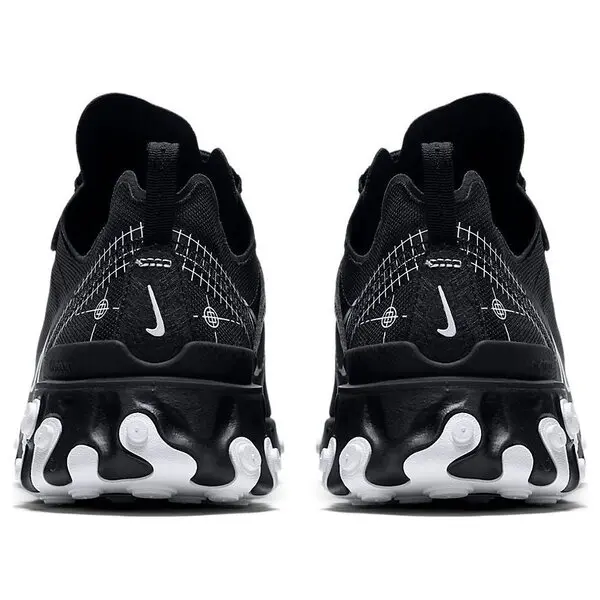 Nike React Element 55 'reverse Schematic' Sneakers - Black