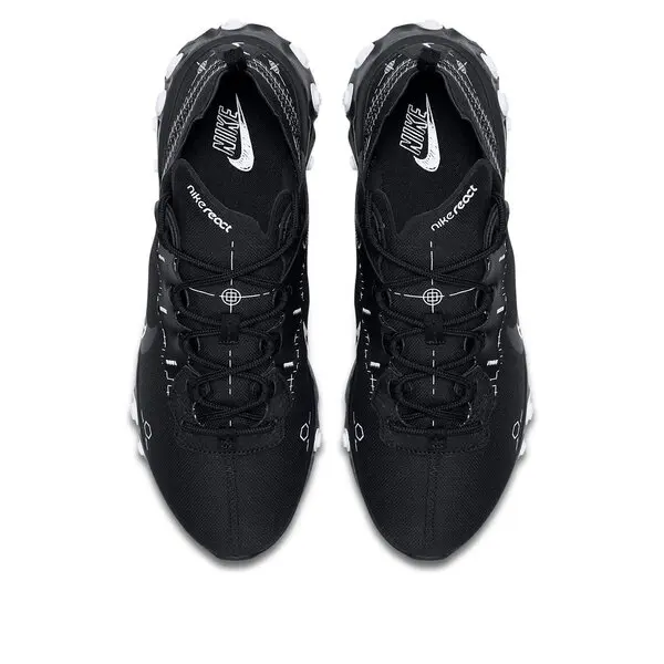 Nike React Element 55 'reverse Schematic' Sneakers - Black