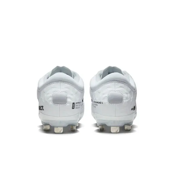 Nike Hyperdiamond 4 Elite Low Top Athletic Cleats - White/pure Platinum/wolf Grey