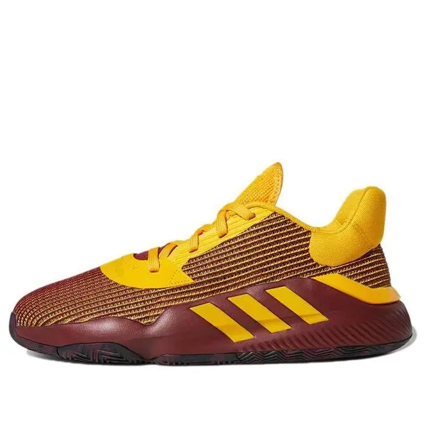 Adidas Pro Bounce 2019 Low Athletic Sneakers - Red/yellow