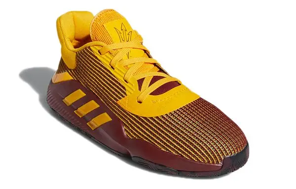 Adidas Pro Bounce 2019 Low Athletic Sneakers - Red/yellow
