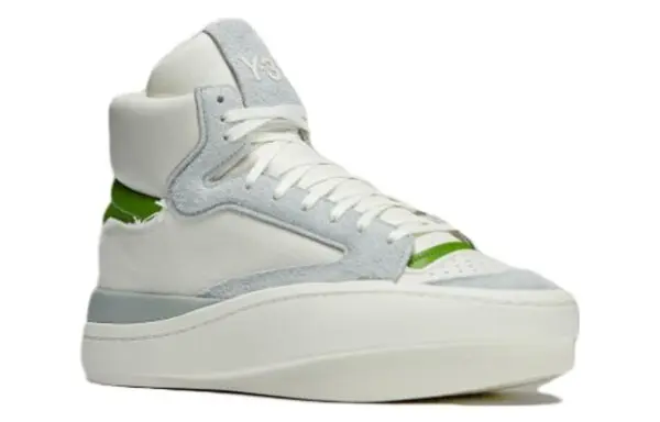 Adidas Y-3 Centennial High Top Sneakers - White/green