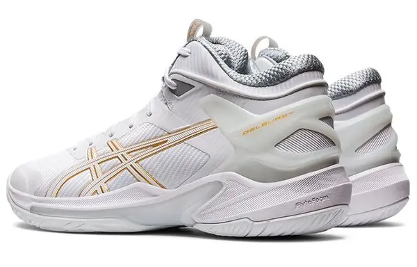Asics Gel Burst 24 Wide Athletic Sneakers - White/gold