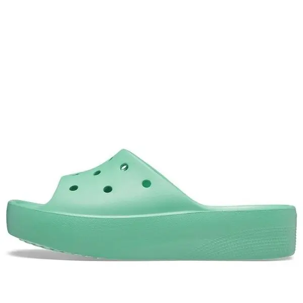 CROCS Classic Platform Slide Sandals - Green