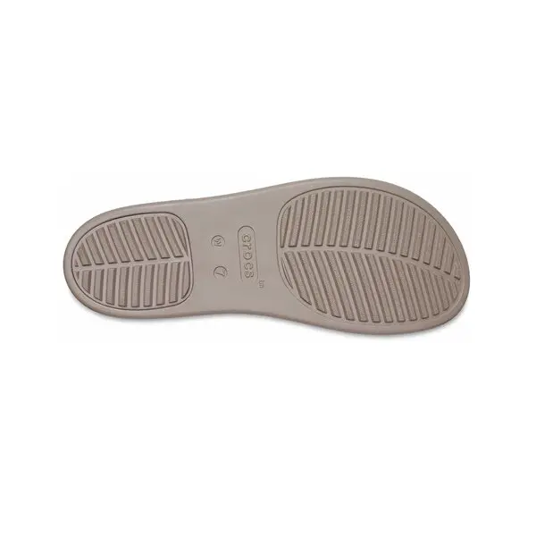 CROCS Brooklyn Ankle Strap Wedge Sandals - Cream White/brown