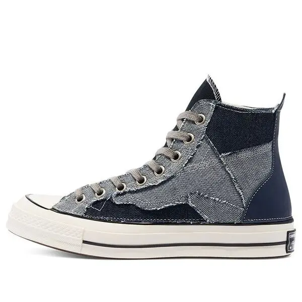 CONVERSE Chuck 70 Hi Denim Patchwork Sneakers - Blue/grey