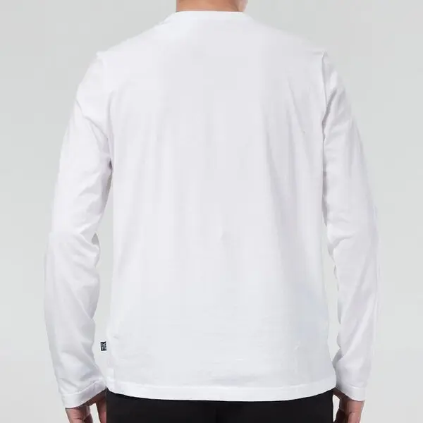 PUMA Logo Printing Colorblock Round Neck Long Sleeve